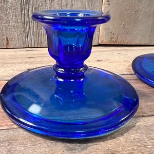Imperial Glass Colbalt Blue Candle Sticks Set of 2 2-1/2 Tall - Etsy