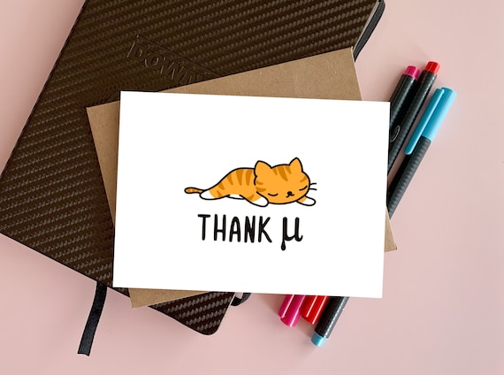 Thank You Card for Student Physics Gift for Science Lovers - Etsy