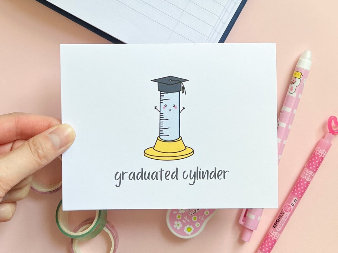 Graduated Cylinder Card, Science Card for Graduate, College Graduation ...