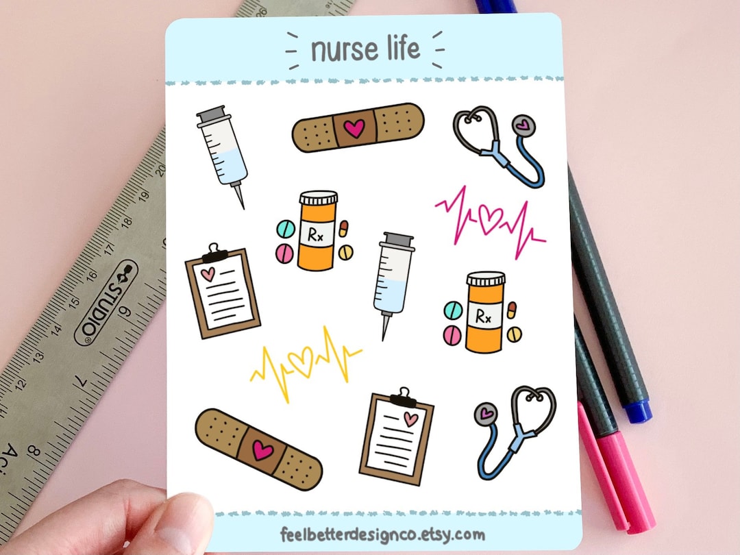 Nursing Sticker Pack, Hospital Stickers, Healthcare Stickers, Science ...