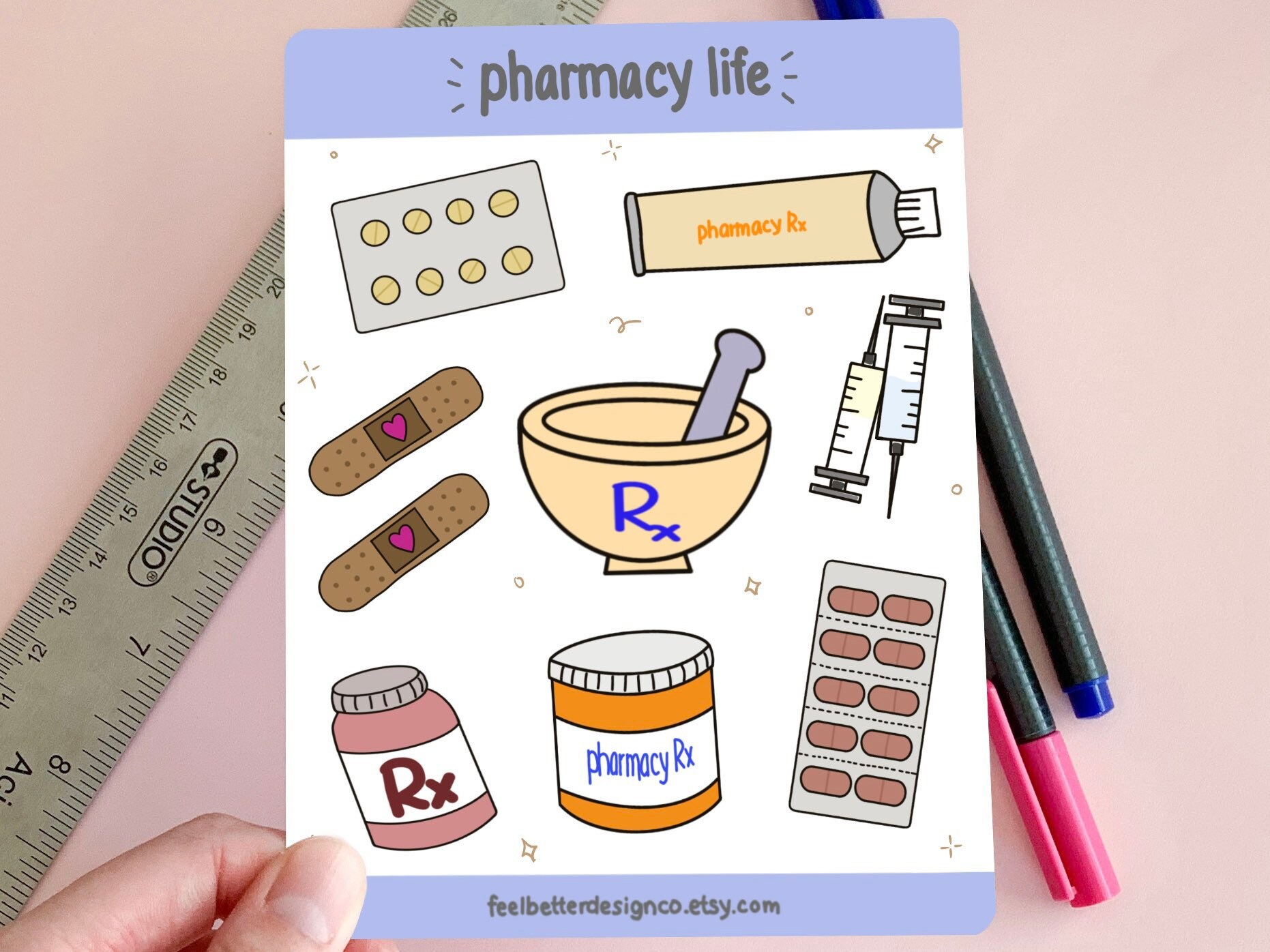 Pharmacy Stickers Journal Stickers Nerdy Stickers Science - Etsy