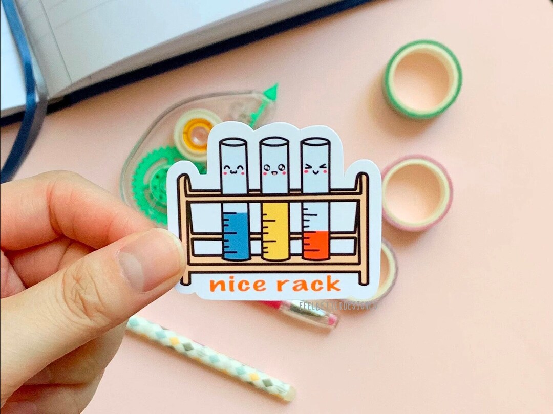 Test Tube Stickers for Notebooks, Medical Lab Tech Stickers, Cute ...