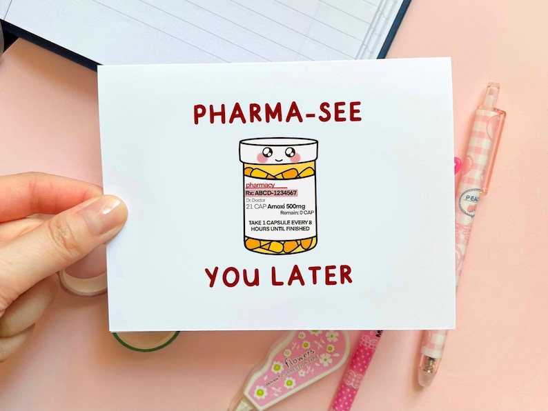 Farewell Card for Pharmacist, Leaving Card for Work Colleague, Good Bye ...