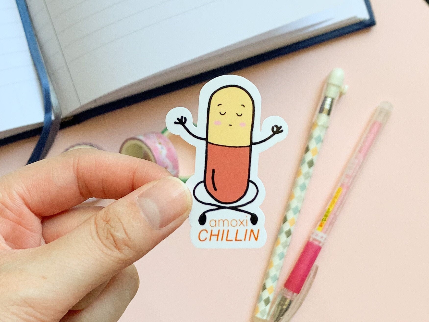 Pill stickers for laptop medical stickers funny kawaii | Etsy