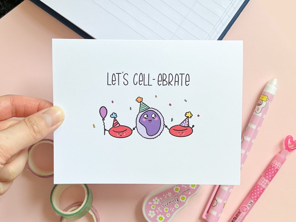Science Card for Birthday, Celebration Card Cute and Funny, Medical Lab ...