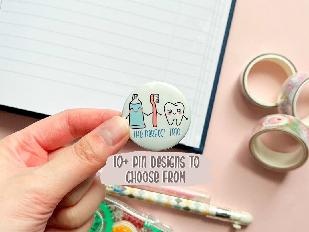 Dental Pin for Scrubs, Teeth Pins for Backpack, Science Pins for ...