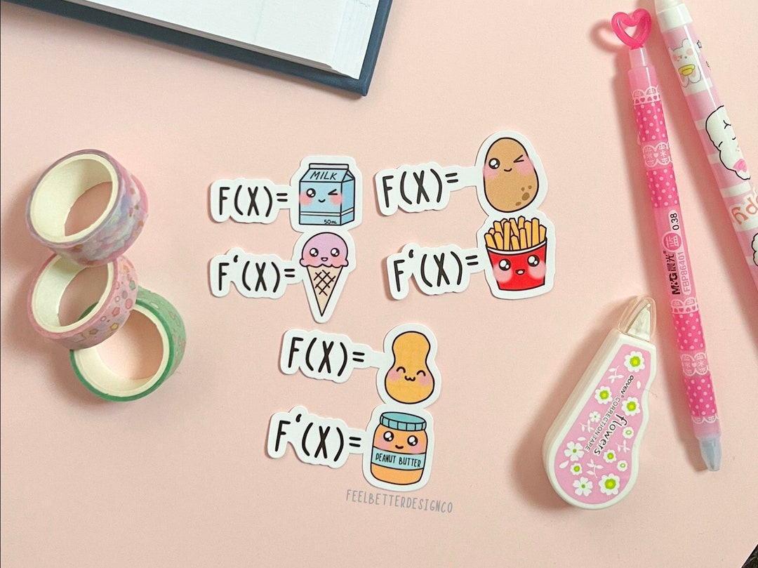 Cute Math Sticker for Laptop, Funny Math Sticker for Phone, Calculus ...