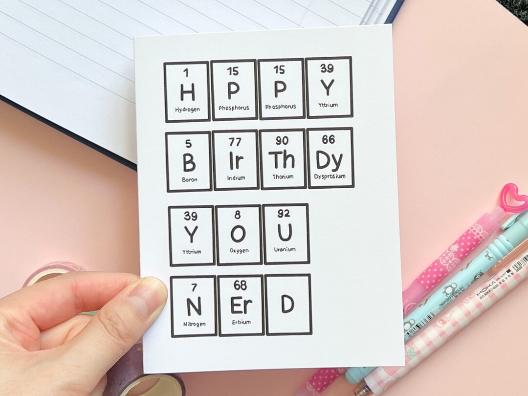 Science Card for Birthday, Birthday Card Cute and Funny, Funny Greeting ...