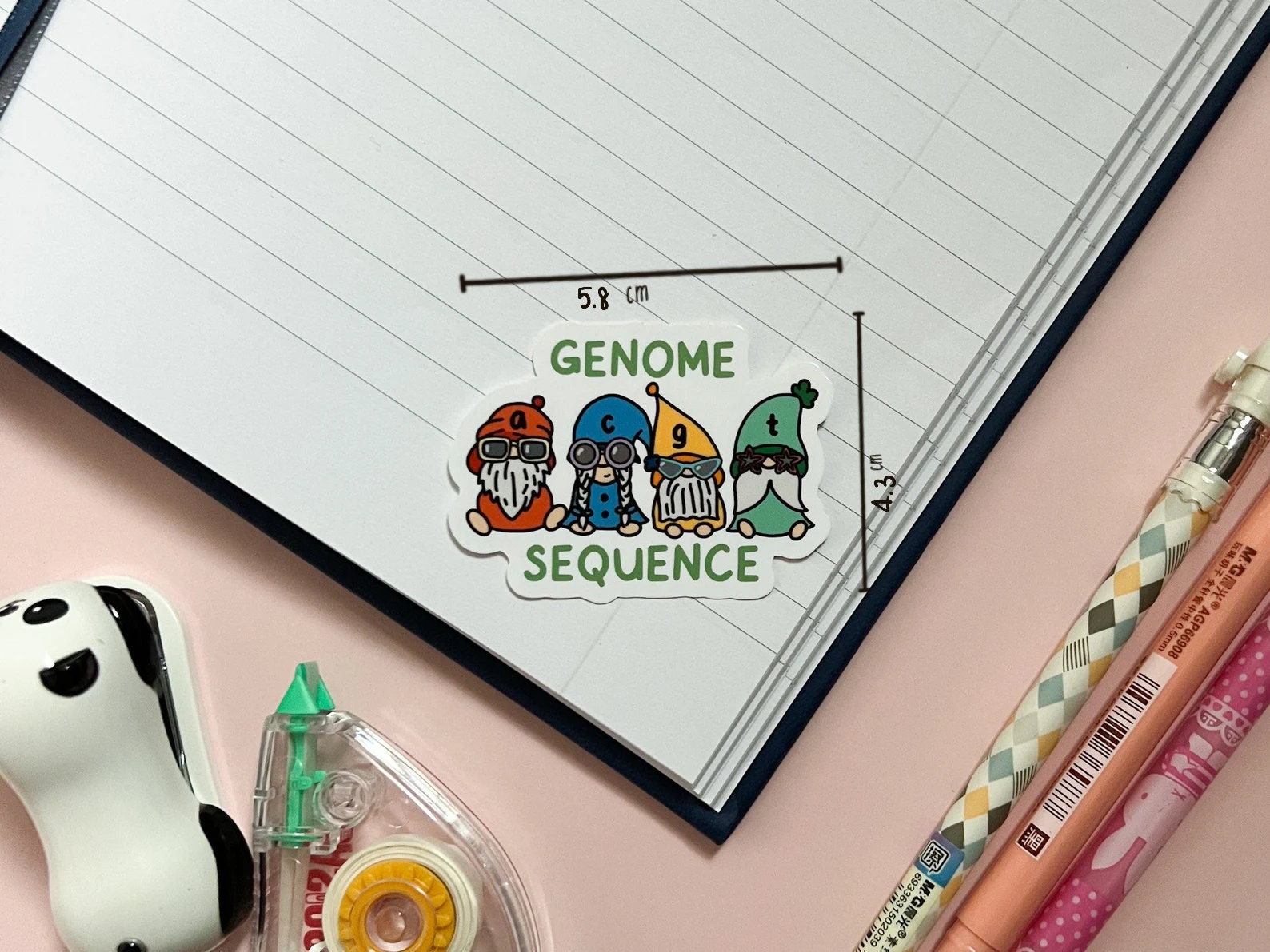 Biology Sticker for Laptop, Genetics Stickers for Journal, DNA Sticker ...