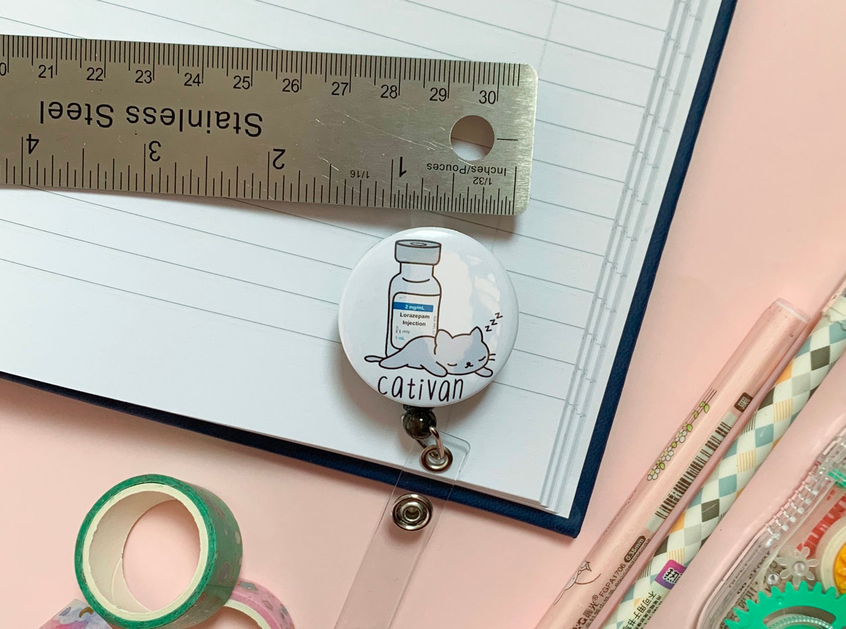 Pill Badge Reel for Student Medical Badge Reel Funny Badge - Etsy