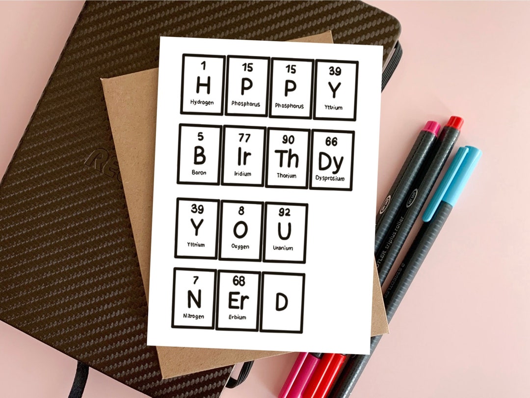 Science Card for Birthday Birthday Card Cute and Funny Funny - Etsy
