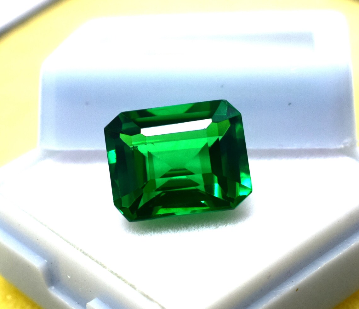 Emerald Cut Faceted Tsavorite Garnet Natural 10.00 Cts Green - Etsy UK