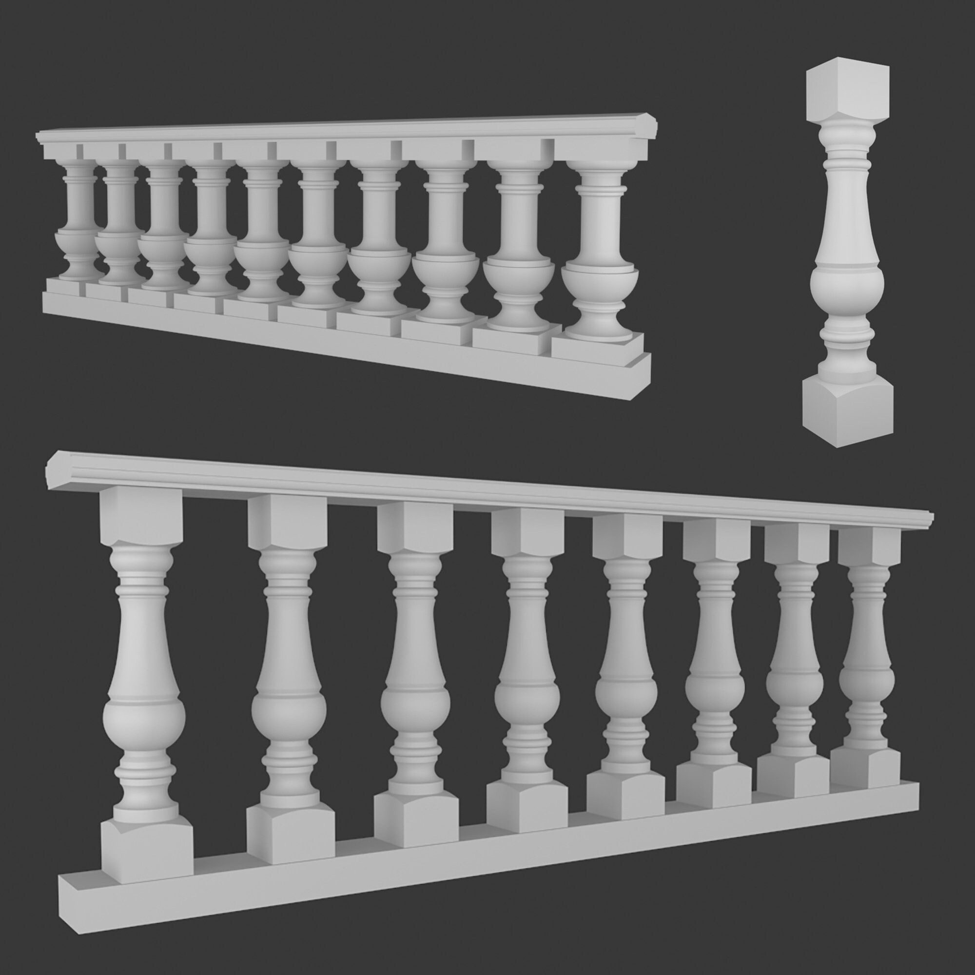 4 Balusters White Wood Architectural Salvage Spindles Porch Post House ...