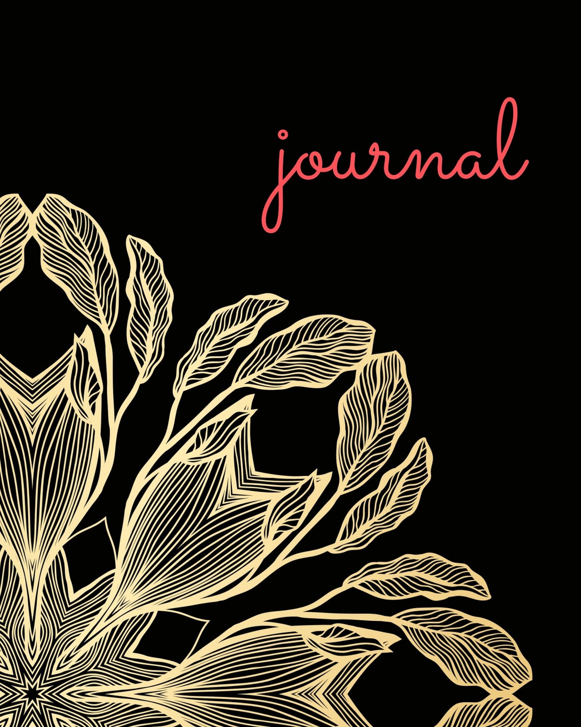 Printable Journal Cover 4 Sizes Included A4, A5, Letter, Half Letter ...