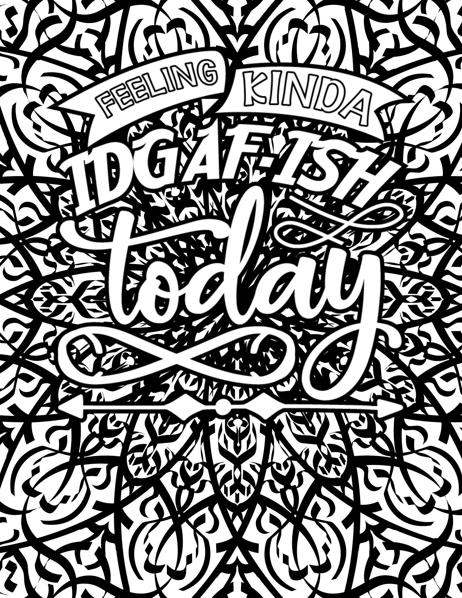 Adult Sarcasm Coloring Book - Snarky Humor Printable Coloring Pages - Etsy