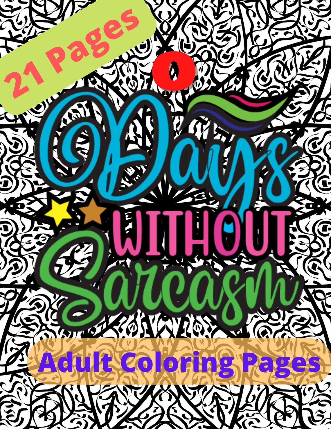 Adult Sarcasm Coloring Book - Snarky Humor Printable Coloring Pages - Etsy