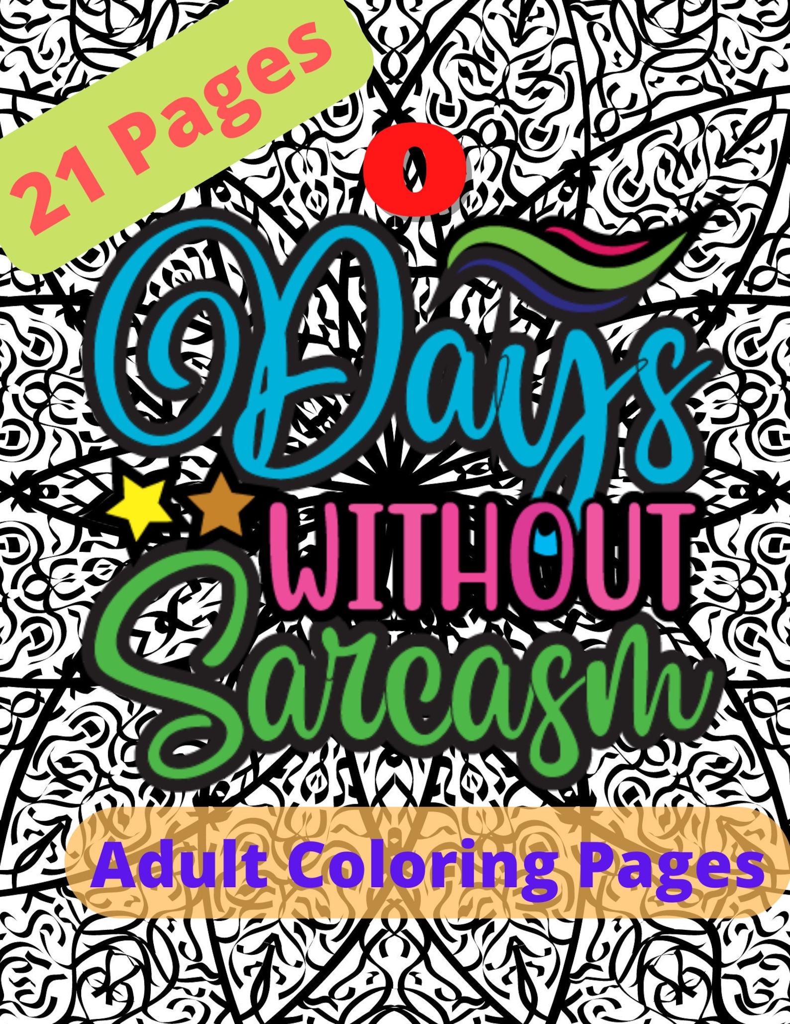 Adult Sarcasm Coloring Book - Snarky Humor Printable Coloring Pages - Etsy