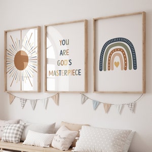You Are God's Masterpiece Set of 3 Prints Nursery Bible - Etsy