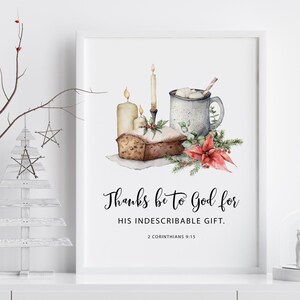 Christmas Prints 2 Corinthians 9:15 Christian Christmas - Etsy