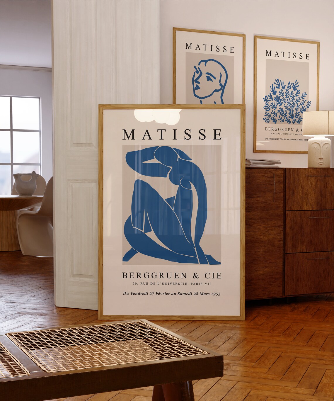 Blue Matisse Prints Set of 2 Boho Abstract Living Room Wall | Etsy