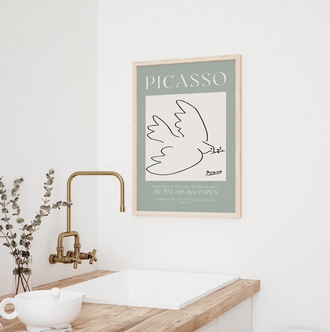 Picasso Dove Print Exhibition Poster Printable Line Art - Etsy