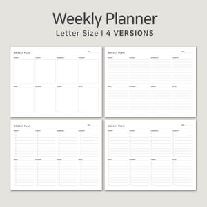 Minimalist Weekly Planner Template: A4, Letter Size (printable PDF) - Etsy