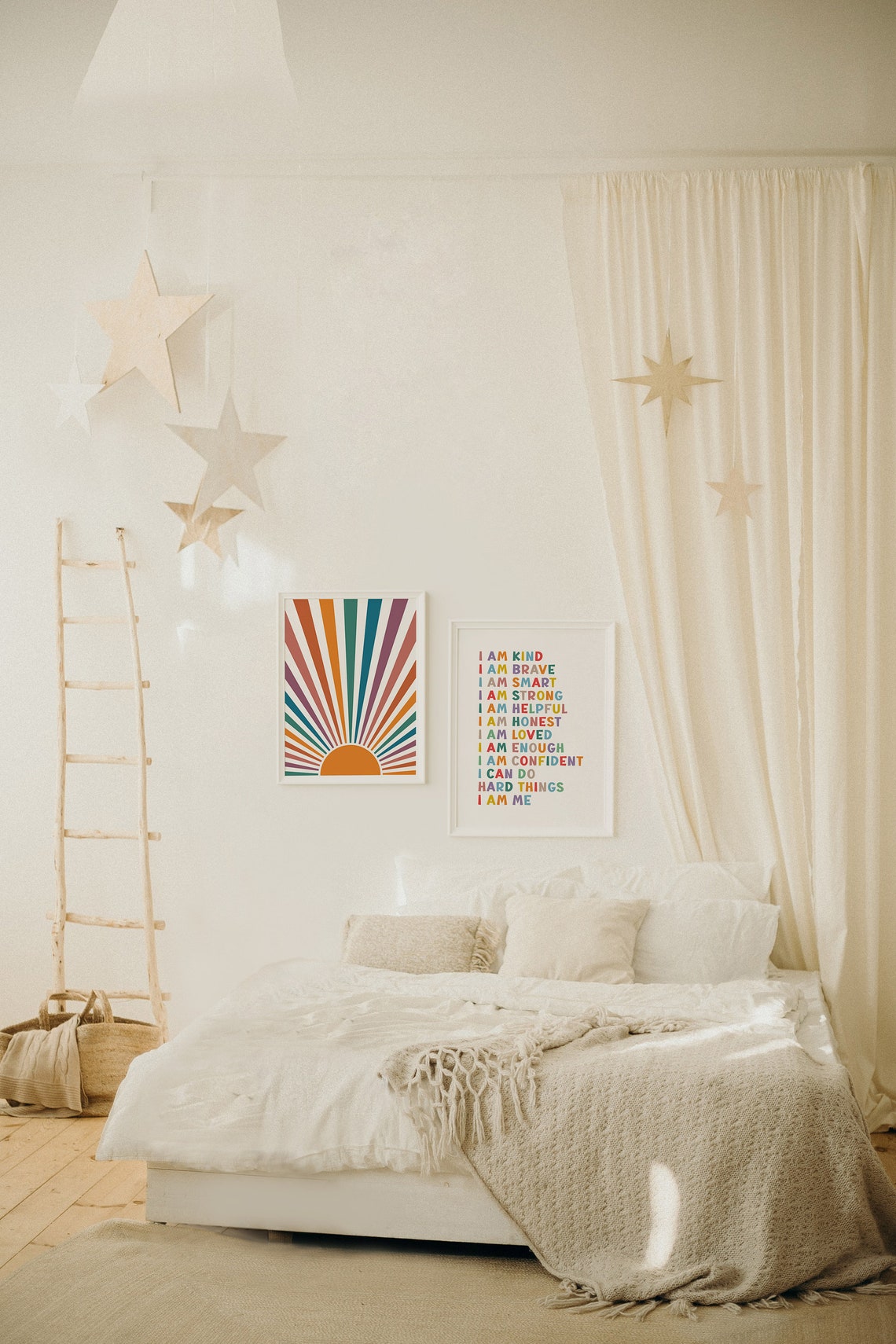 Kid Affirmation Wall Art Playroom Poster Set Of2 I Am Kind I - Etsy