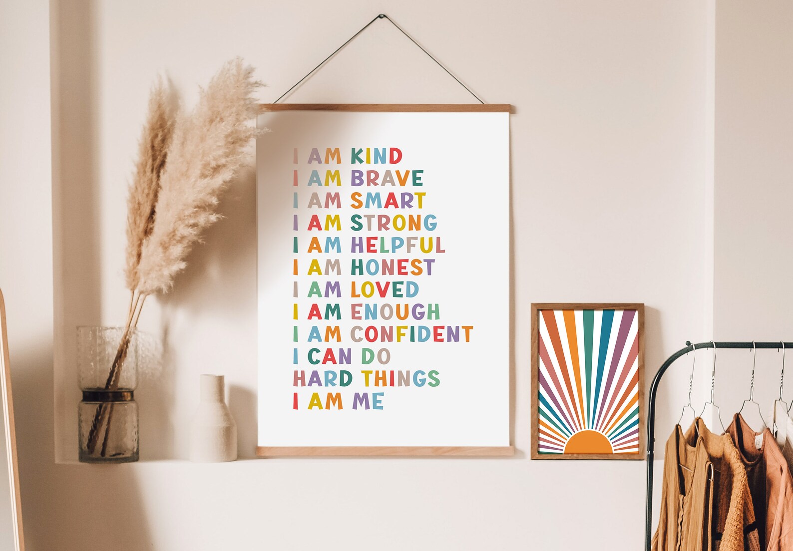 Kid Affirmation Wall Art Playroom Poster Set Of2 I Am Kind I - Etsy