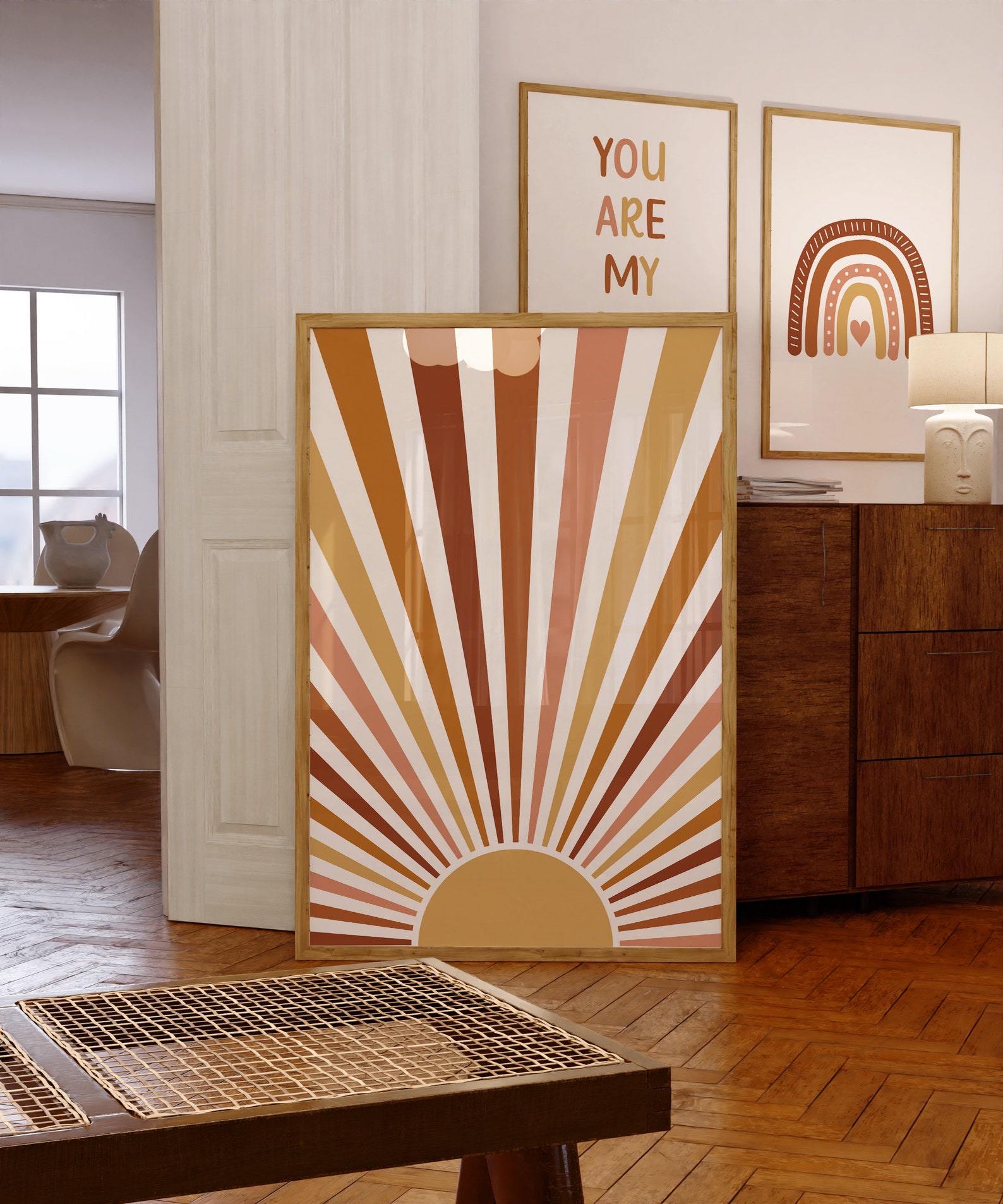 You Are My Sunshine Print Boho Nursery Wall Art Setof 3 - Etsy