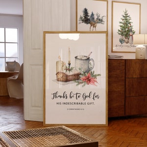 Christmas Prints 2 Corinthians 9:15 Christian Christmas - Etsy