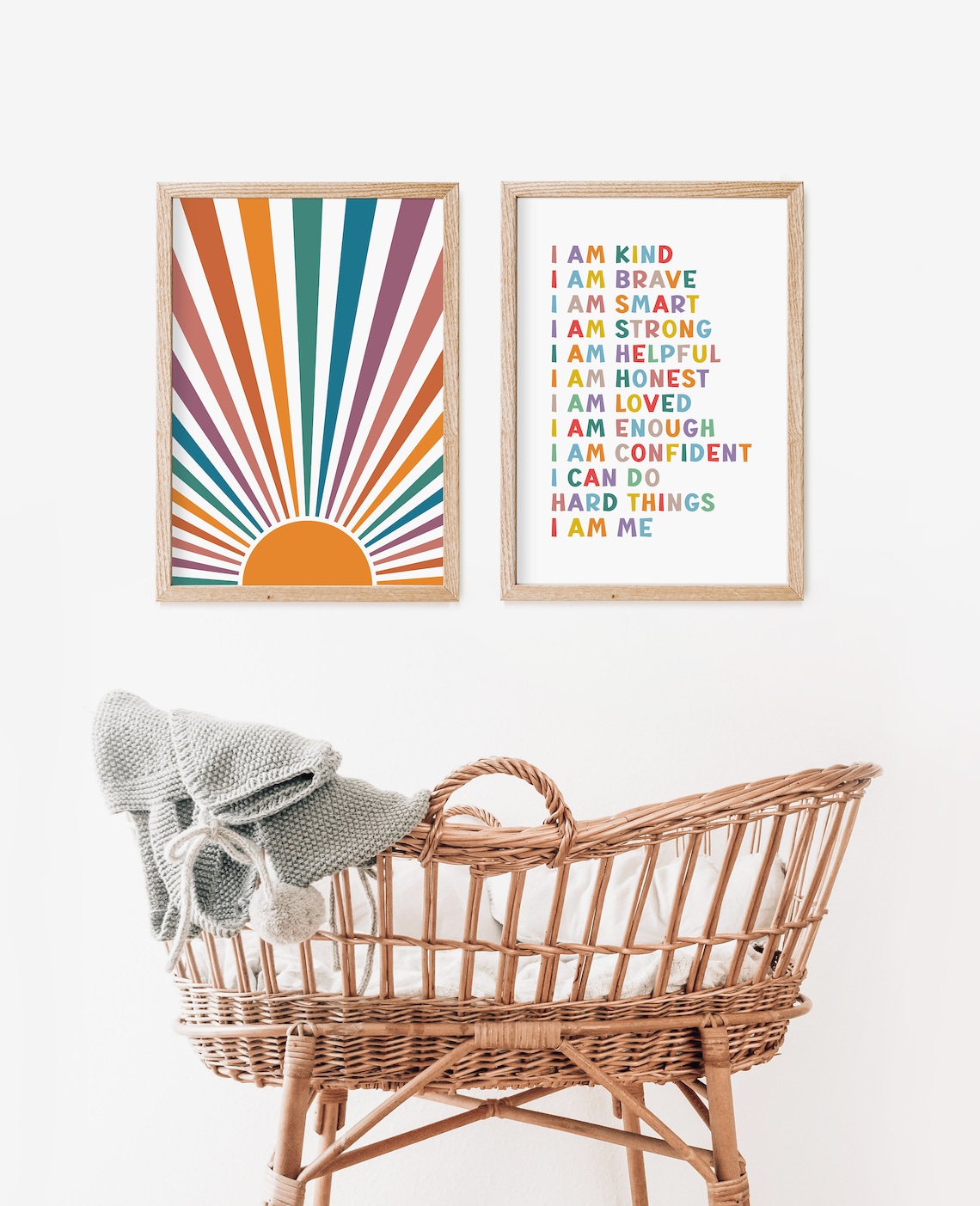 Kid Affirmation Wall Art Playroom Poster Set Of2 I Am Kind I - Etsy