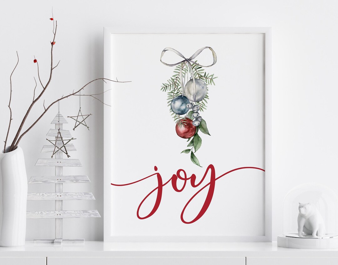 Christmas Prints, Joy Sign, Christmas Printable Wall Art, Holiday ...