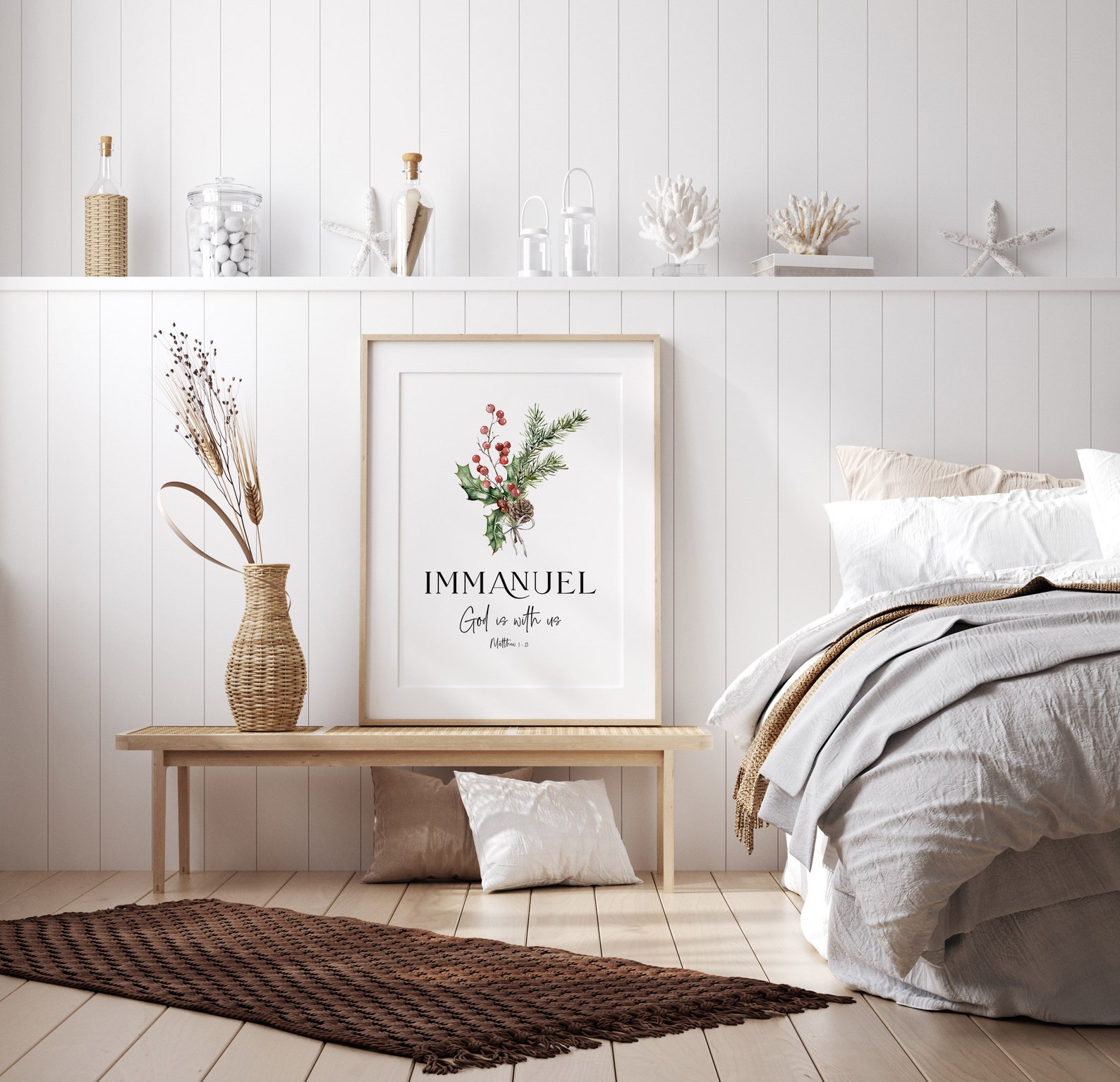 Immanuel Printable Wall Art God is With Us Matthew 1:23 - Etsy