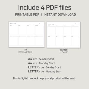 Minimalist Weekly Planner Template: A4, Letter Size (printable PDF) - Etsy