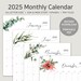2025 Watercolor Leaf Calendar: A4/letter Size (PDF Digital Download) - Etsy
