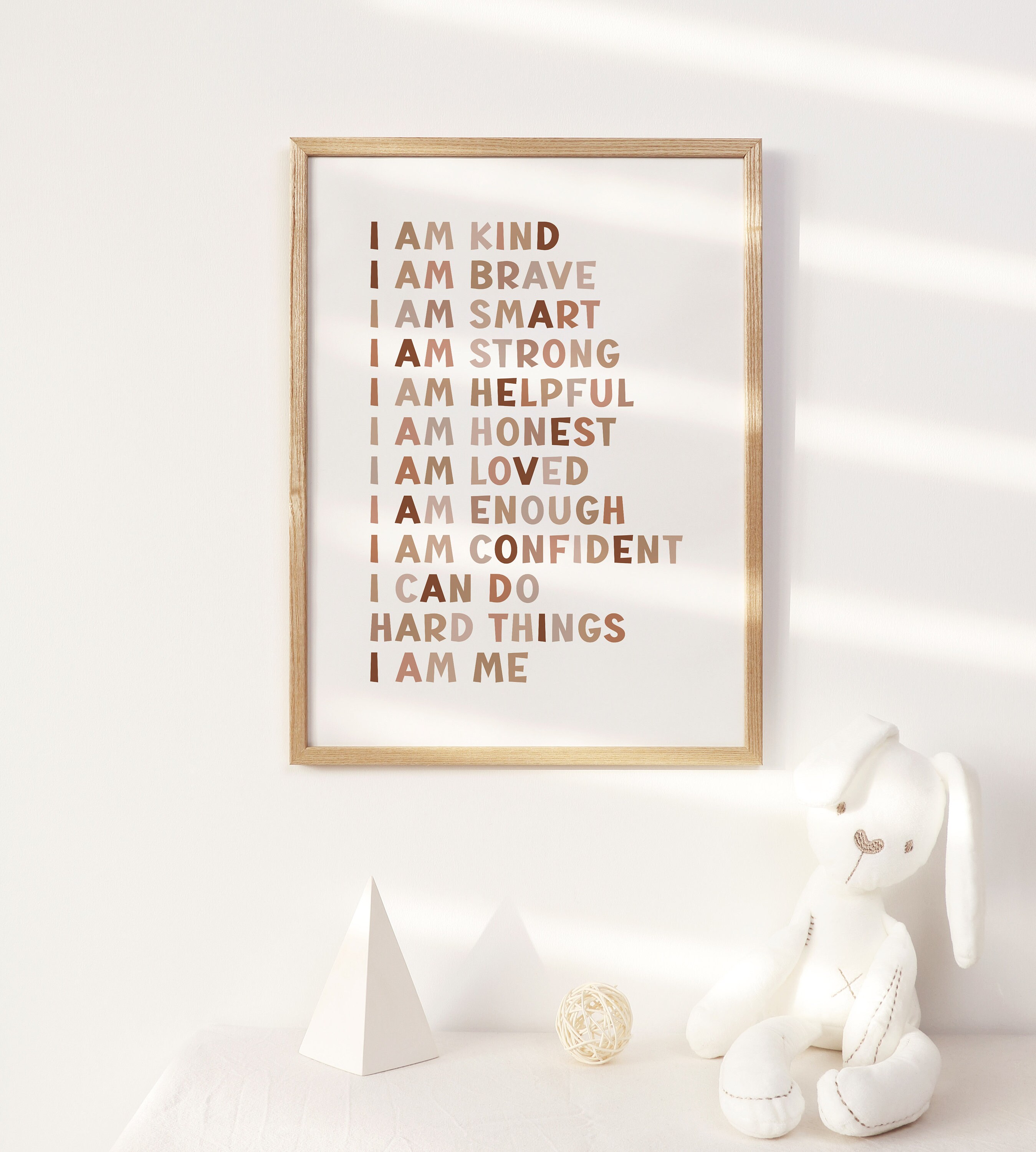 Kid Affirmation Wall Art Playroom Poster Set Of2 I Am Kind I | Etsy