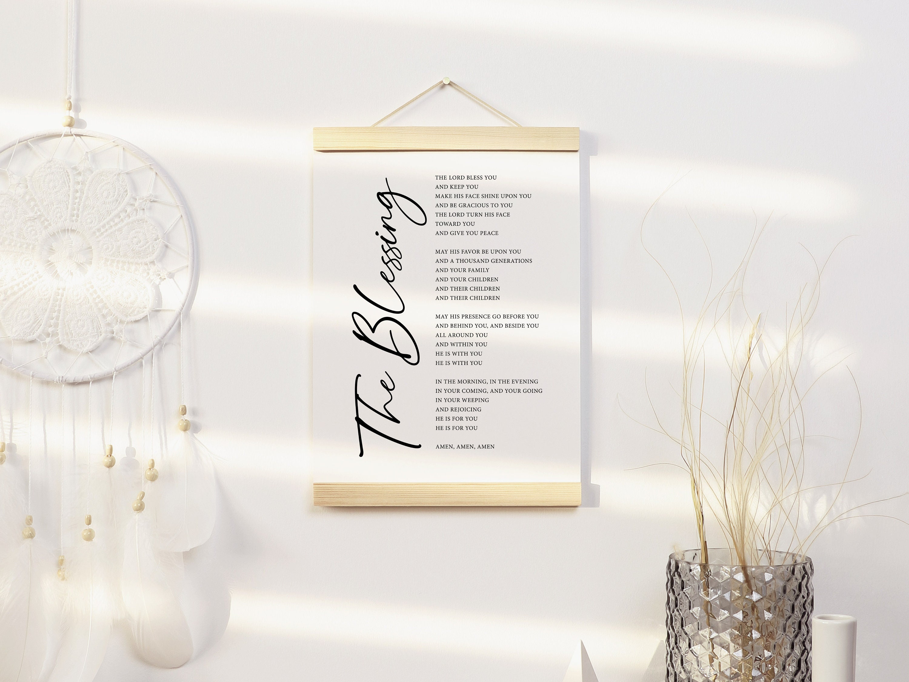 The Blessing Lyrics Wall Art: Christian Home Decor (digital Download ...
