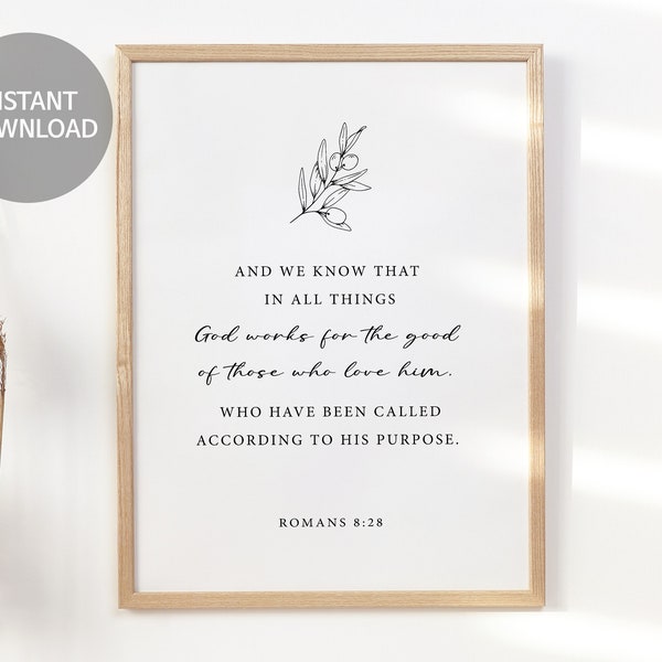 Romans 8 28 Wall Art - Etsy