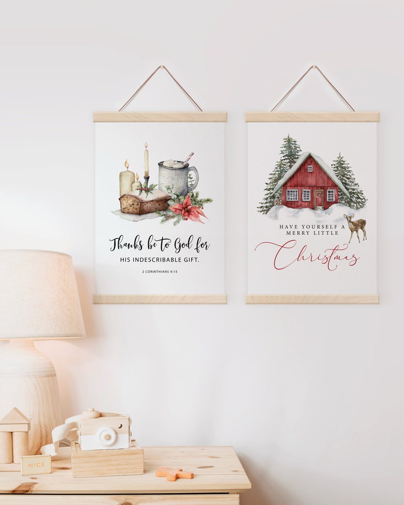 Christmas Prints 2 Corinthians 9:15 Christian Christmas - Etsy
