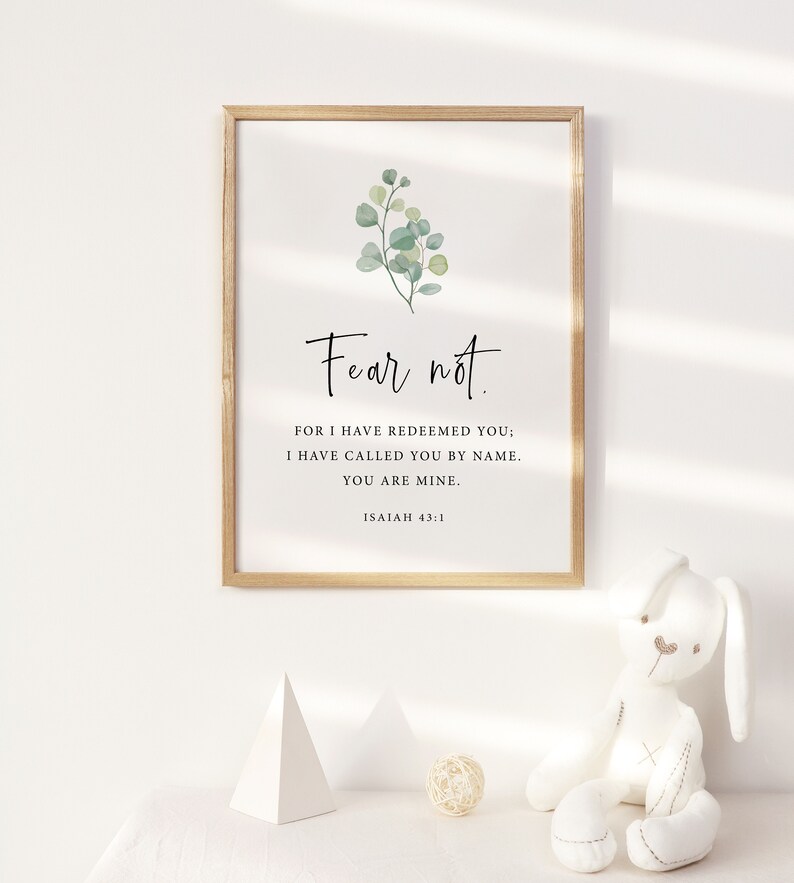 Isaiah 43:1 Printable Wall Art, Bible Verse Wall Art Print ...