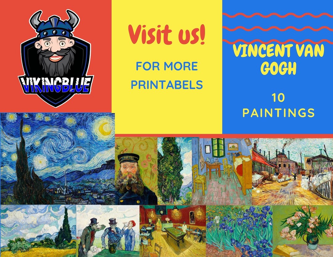 Vincent Van Gogh Digital Paper - 10 Different Images, Instant Download ...