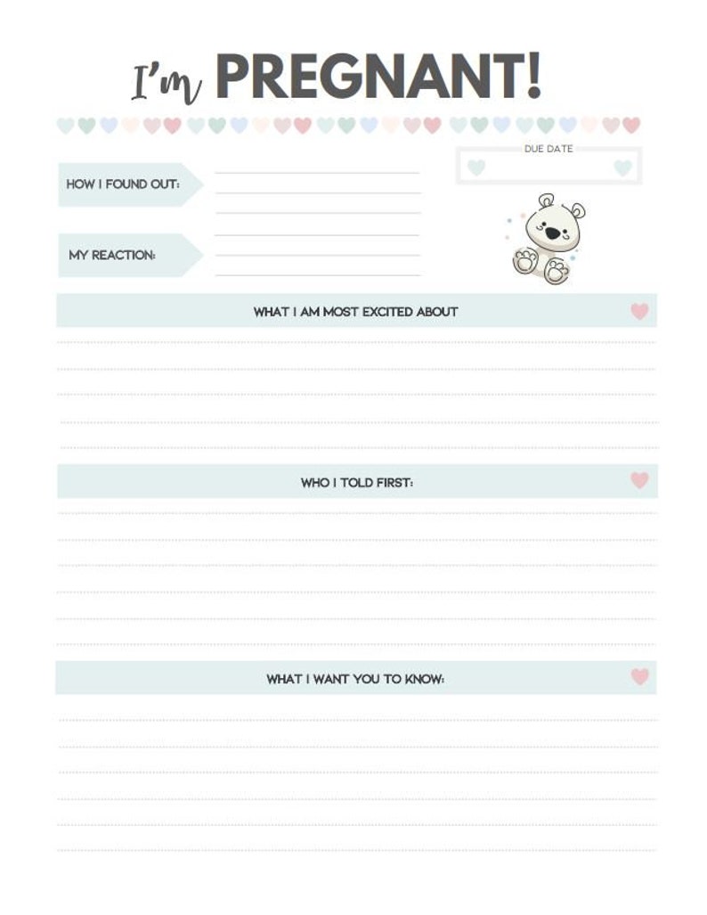 Ultimate Pregnancy Journal, Printable Pregnancy Planner & Daily Tracker ...