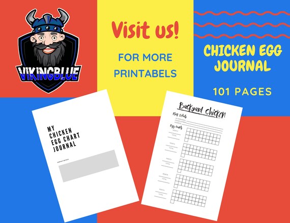 Chicken Egg Keeping Logbook Egg Counts Chicken Journal | Etsy