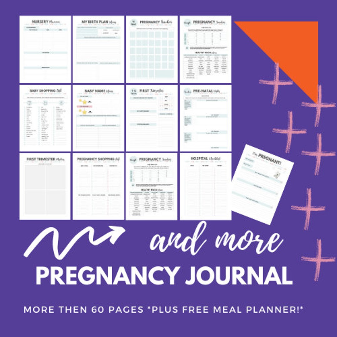 Ultimate Pregnancy Journal, Printable Pregnancy Planner & Daily Tracker ...