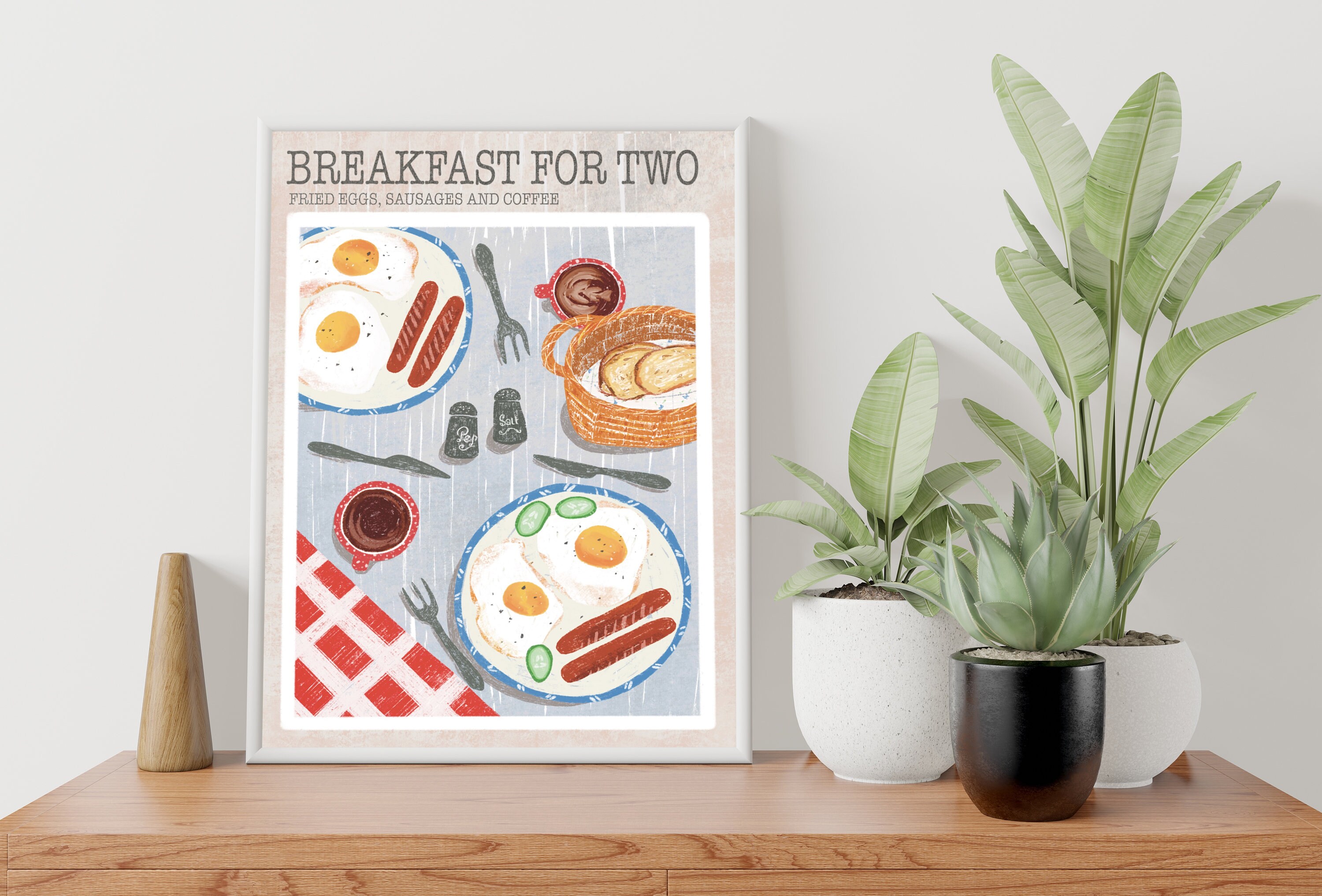 Retro Food Art, Breakfast Art, Food Poster - Etsy