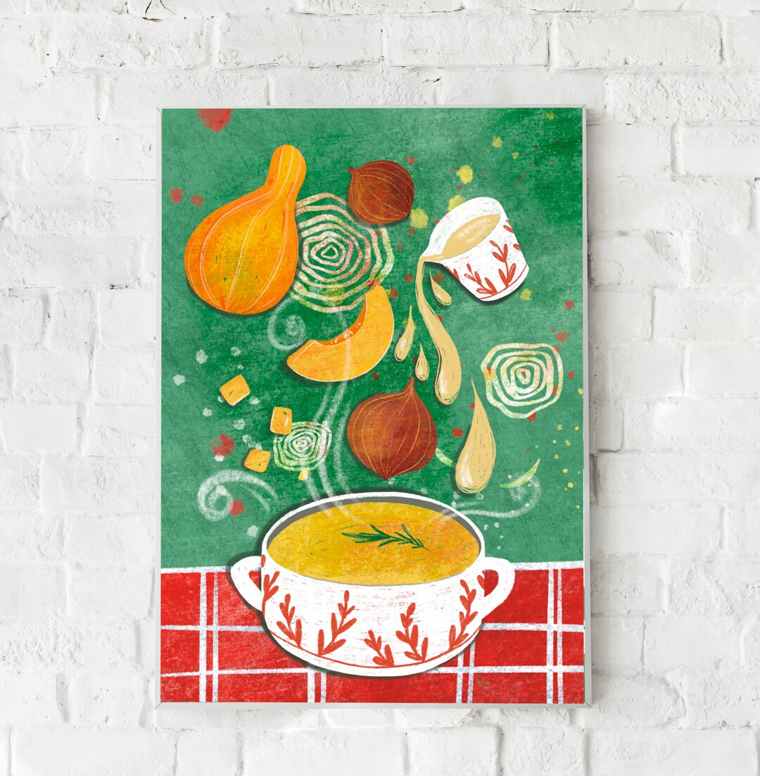 Food Poster, Digital Food Art, Kitchen Wall Art - Etsy