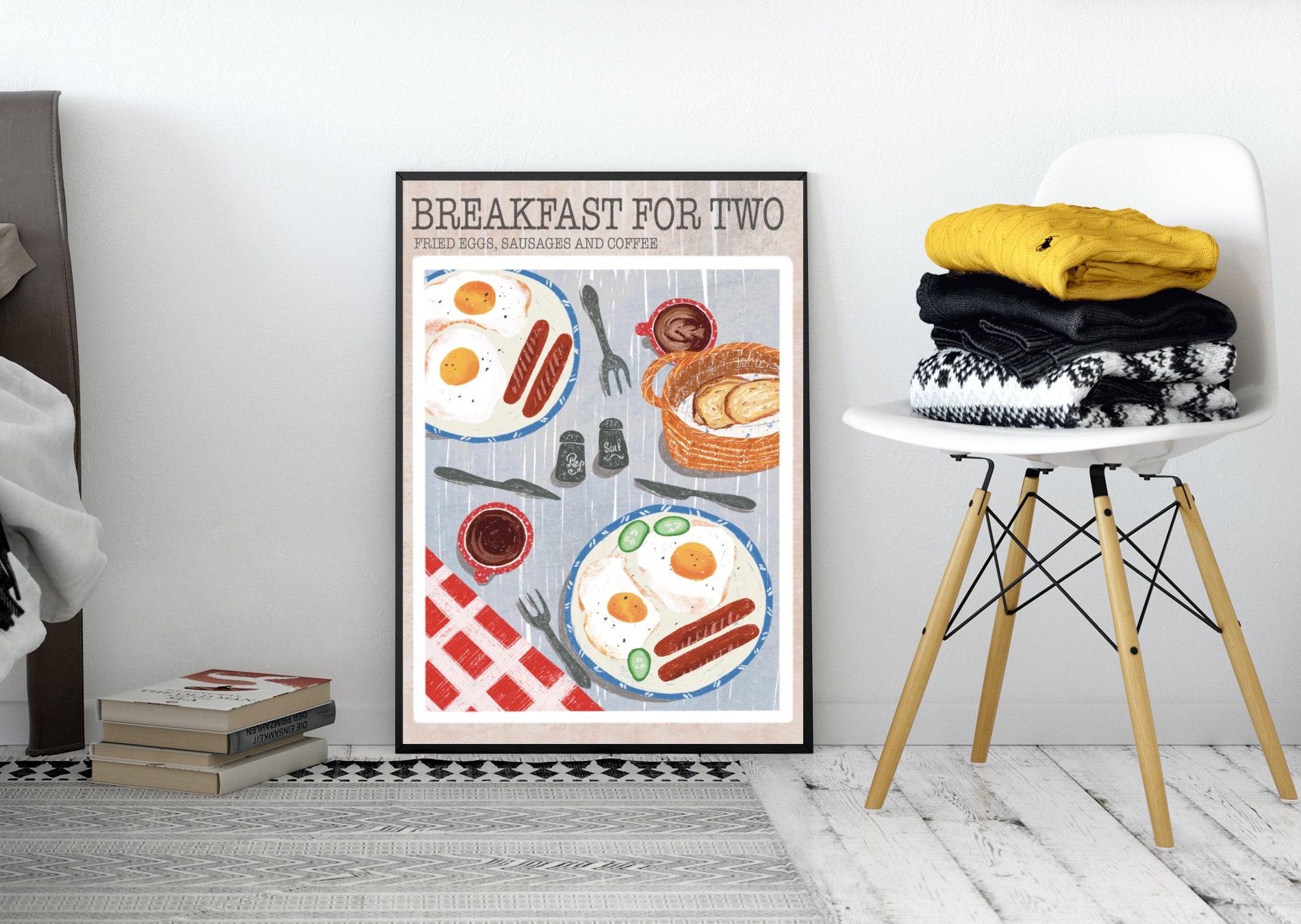 Retro Food Art, Breakfast Art, Food Poster - Etsy