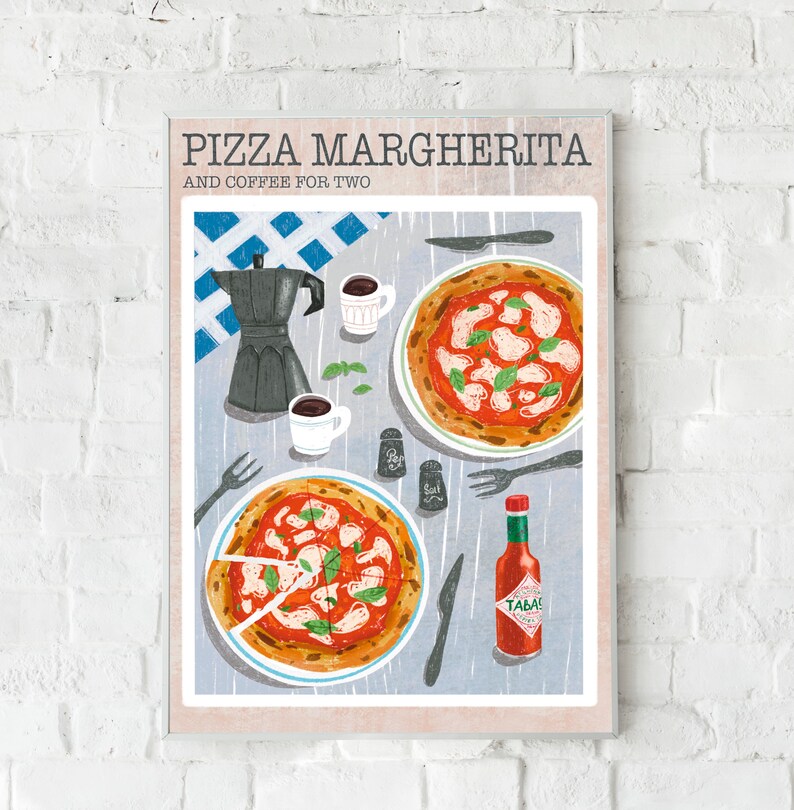Vintage Poster, Pizza Print, Retro Pizza Art - Etsy