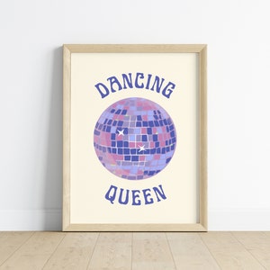 DANCING QUEEN POSTER, Dancing Queen Retro Print, Dance Print, Dancing ...