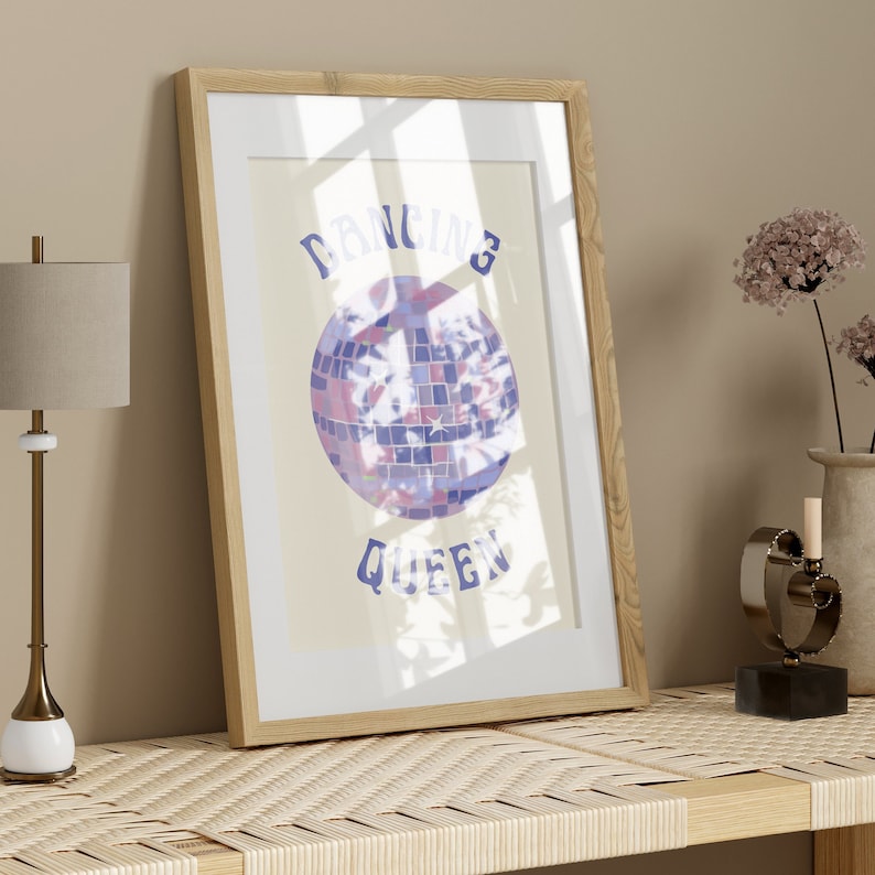 DANCING QUEEN POSTER, Dancing Queen Retro Print, Dance Print, Dancing ...